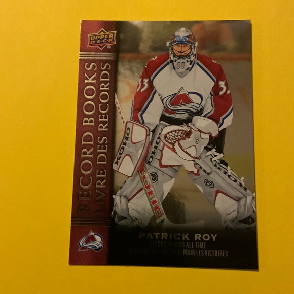 Other | 223 Upper Deck Tim Hortons Record Books Hockey Card Patrick Roy | Poshmark